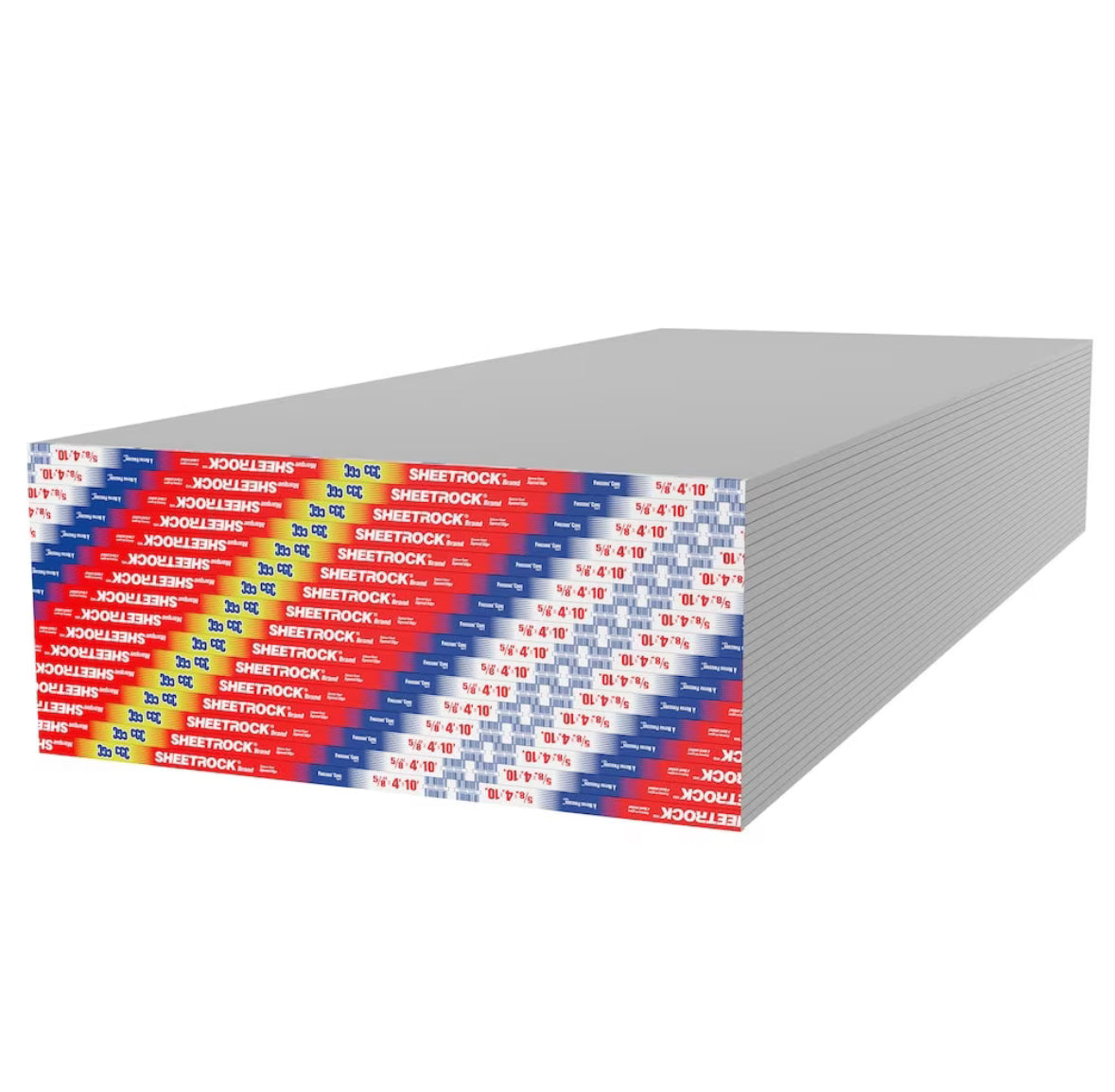 CGC Sheetrock 5/8 in. x 4 ft. x 10 ft. Firecode Core (Type X) Drywall ...